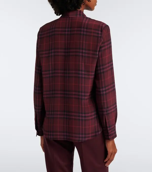 Burberry Check Silk Blouse
