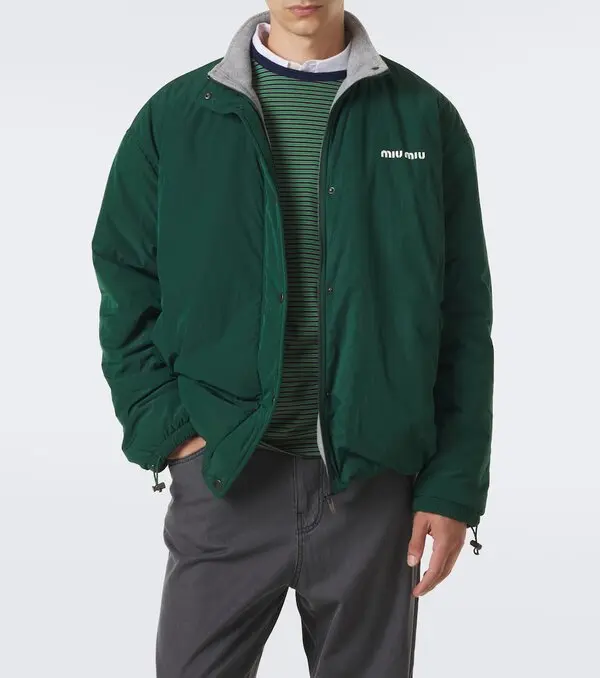 Miu Miu Technical Jacket With Logo