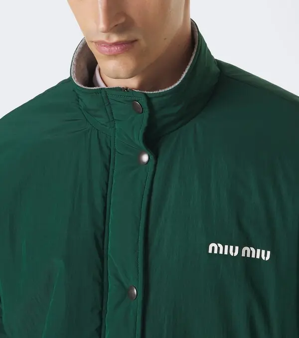 Miu Miu Technical Jacket With Logo