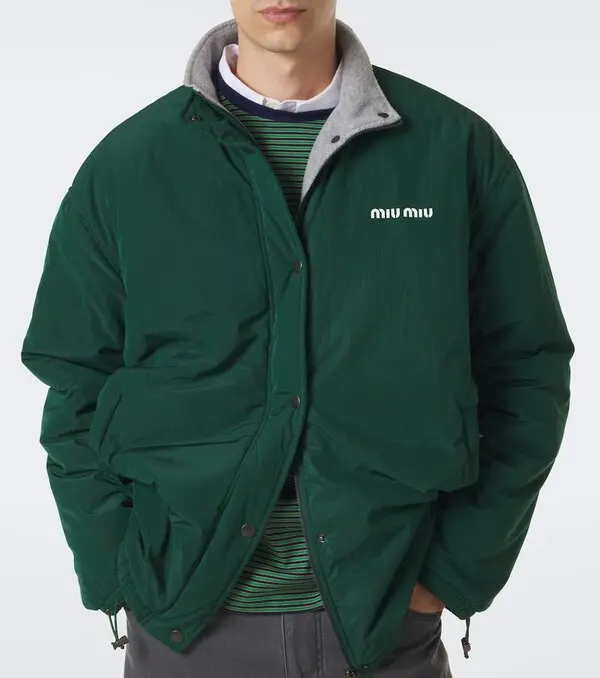 Miu Miu Technical Jacket With Logo