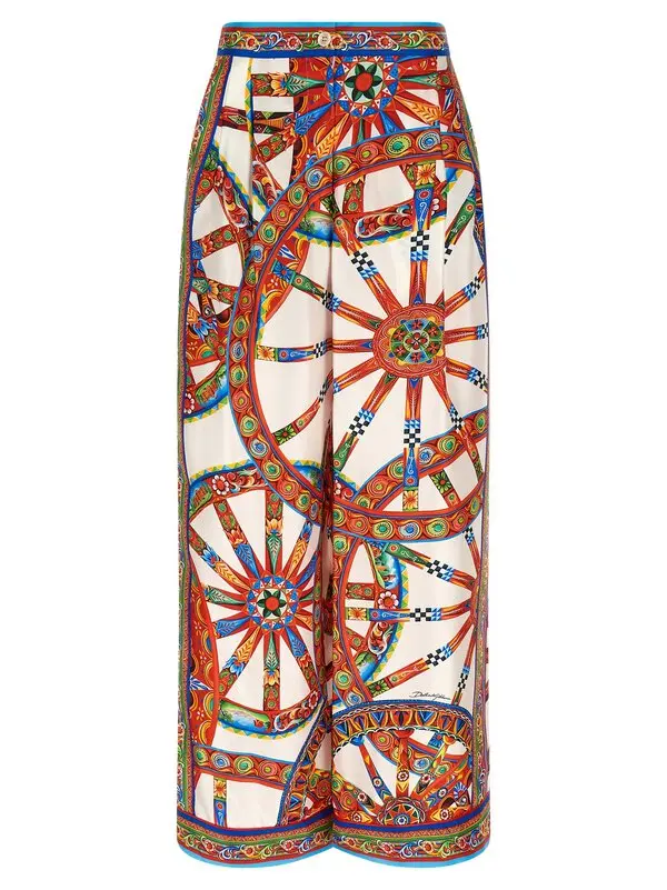 Dolce & Gabbana Silk Twill Vanity Pants