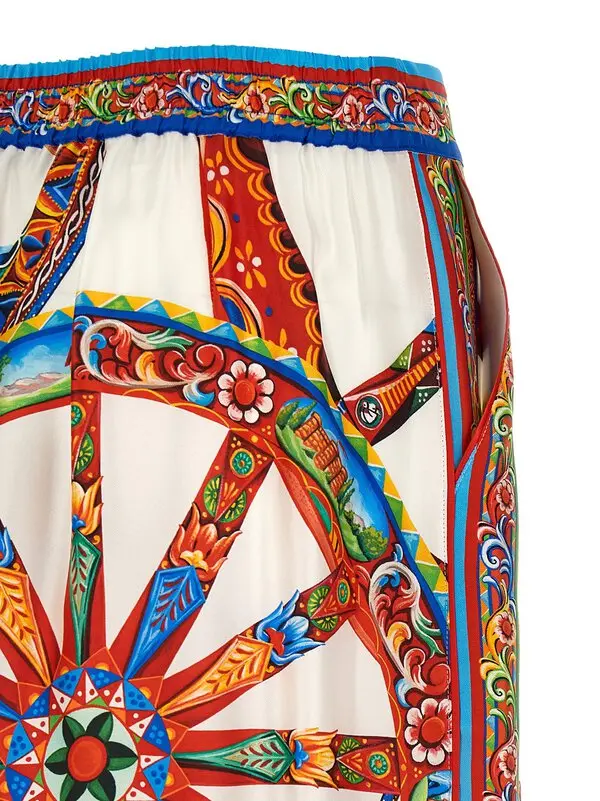 Dolce & Gabbana Silk Twill Vanity Pants
