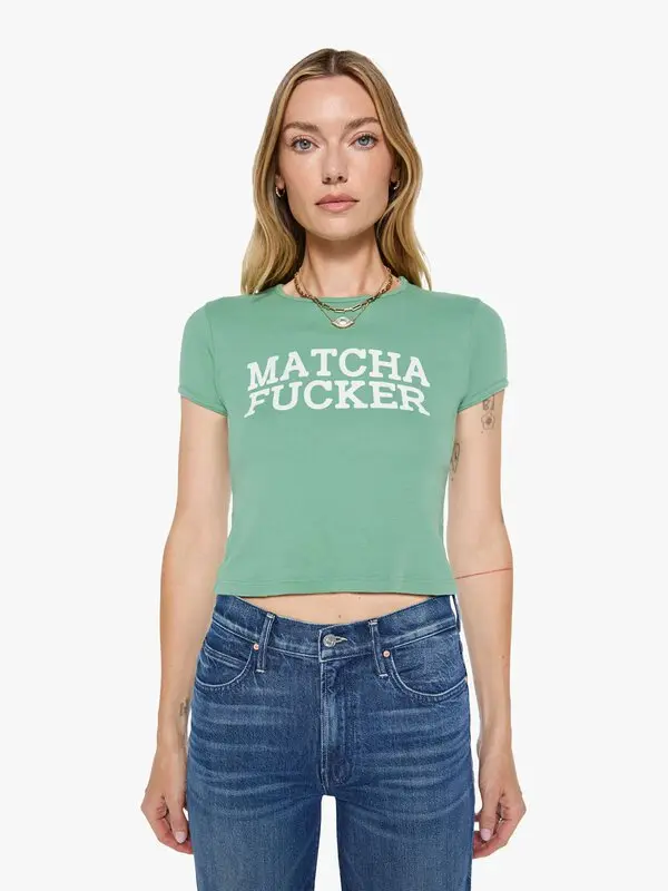 MOTHER The Itty Bitty Ringer Graphic T-shirt - Green