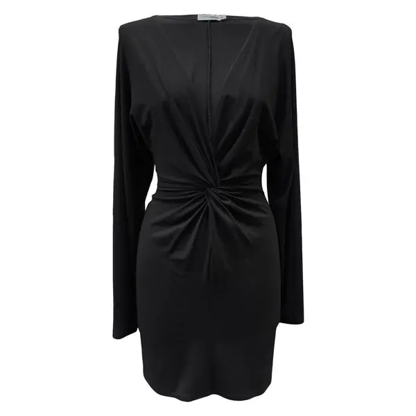 IMAATU Eclipse Knot Front V-neck Sculpting Viscose Mini Dress