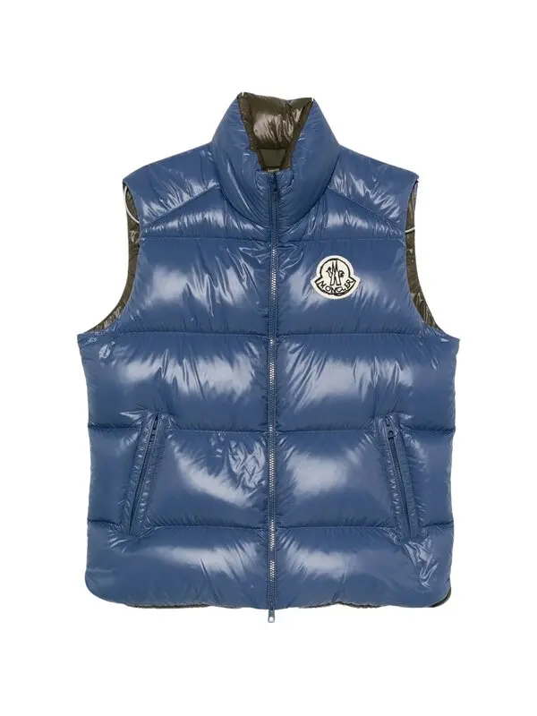 Moncler Belice Quilted Vest With Logo Patch