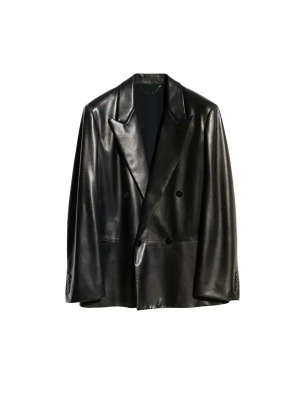 Gucci Double-breasted Jacket In Soft Nappa