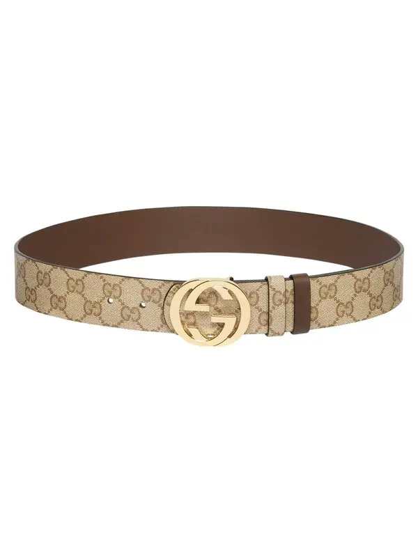Gucci Reversible Belt With Gg Cross Buckle - Brown