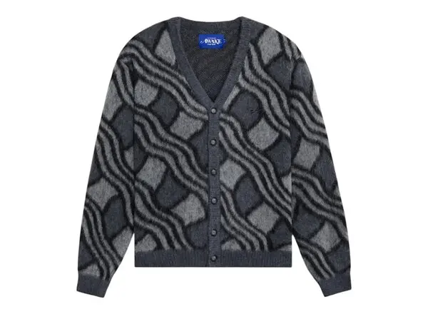 AWAKE Wavy Jacquard Mohair Cardigan