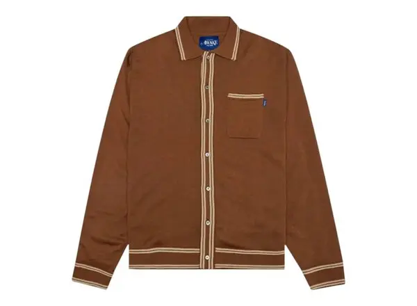 AWAKE Fine Gauge Knitted Cardigan - Brown