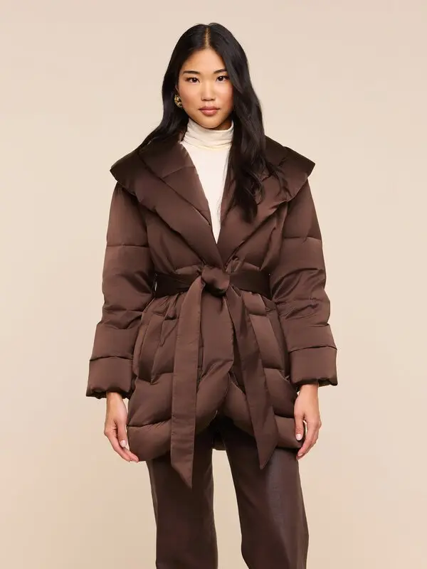 L'Agence Glacier Shawl Puffer Jacket