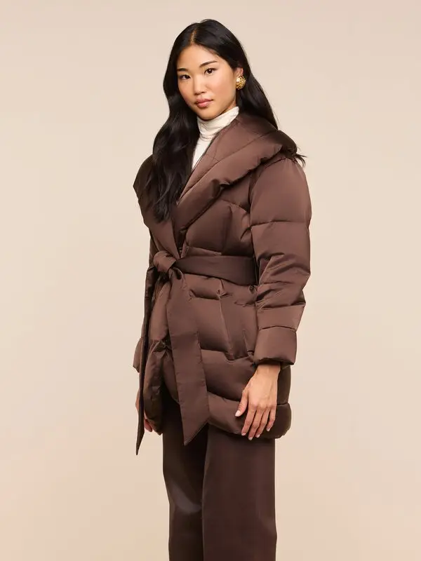 L'Agence Glacier Shawl Puffer Jacket
