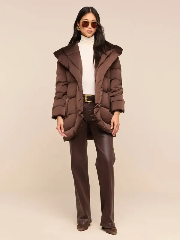 L'Agence Glacier Shawl Puffer Jacket