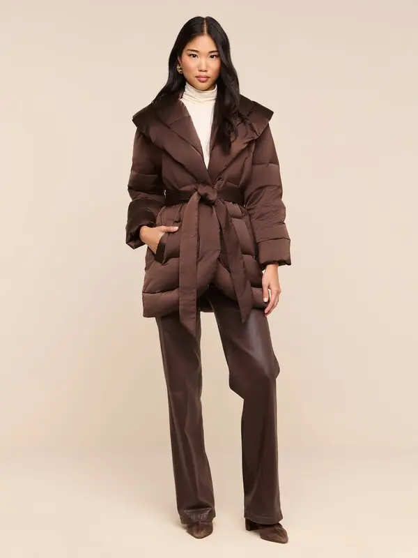L'Agence Glacier Shawl Puffer Jacket
