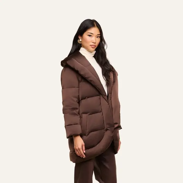 L'Agence Glacier Shawl Puffer Jacket