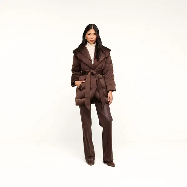 L'Agence Glacier Shawl Puffer Jacket