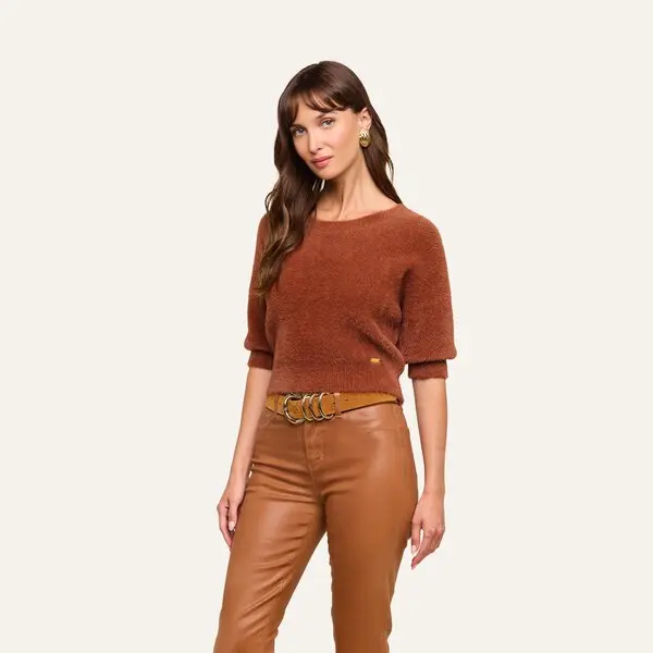 L'Agence Guinevere Cropped Pullover - Java