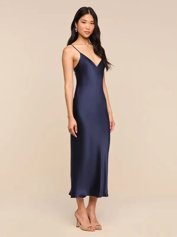 L'Agence Seridie Silk Slip Dress