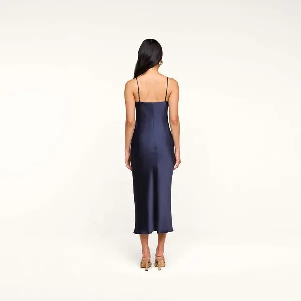 L'AGENCE Seridie Silk Slip Dress - Midnight