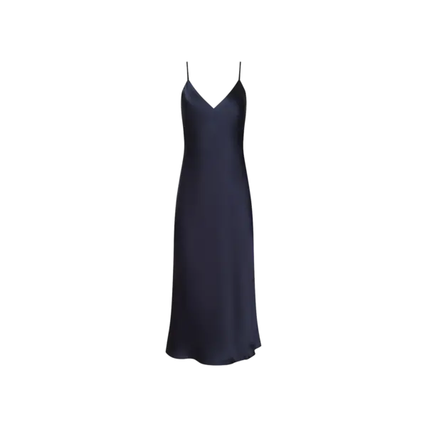 L'AGENCE Seridie Silk Slip Dress - Midnight
