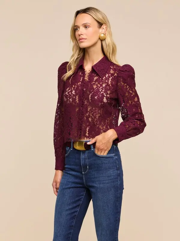 L'Agence Anita Lace Blouse Top