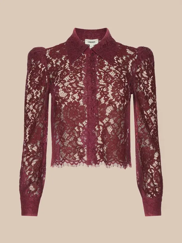 L'Agence Anita Lace Blouse Top