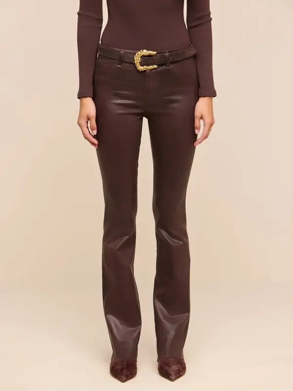 L'Agence Ruth Coated Straight-leg Jean