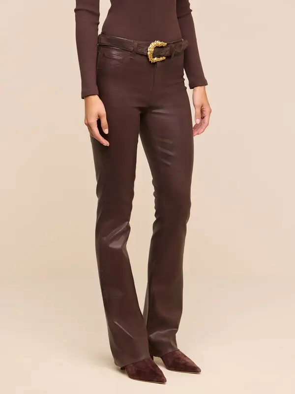 L'Agence Ruth Coated Straight-leg Jean