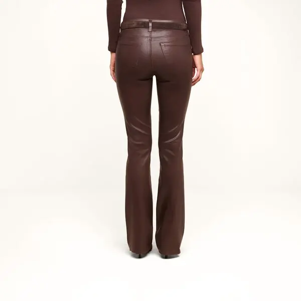 L'Agence Ruth Coated Straight-leg Jean - Dark Java Coated