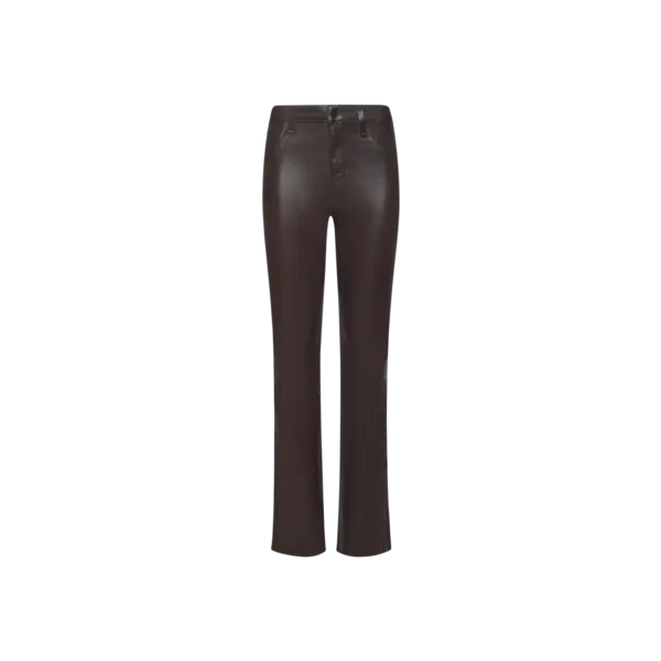 L'Agence Ruth Coated Straight-leg Jean - Dark Java Coated