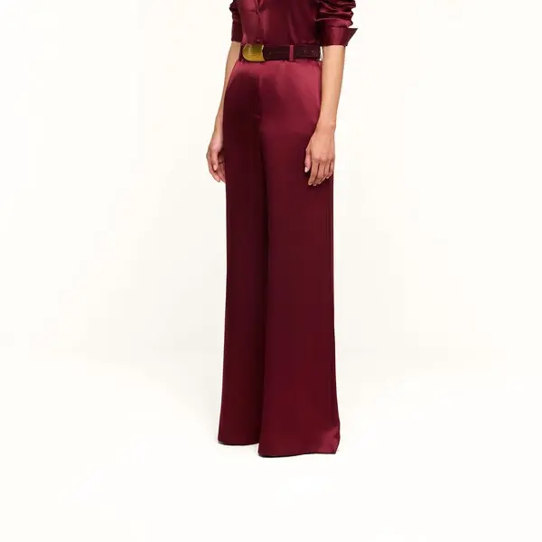 L'Agence Pilar Silk Wide-leg Pants