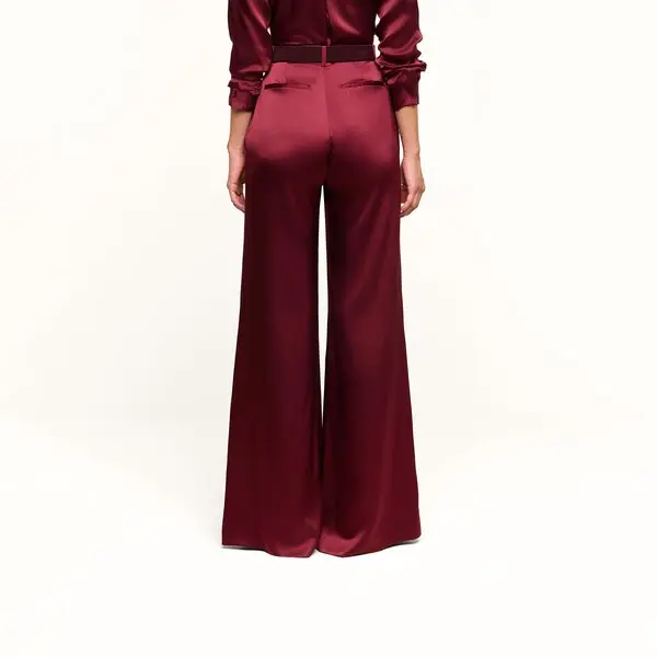 L'Agence Pilar Silk Wide-leg Pants