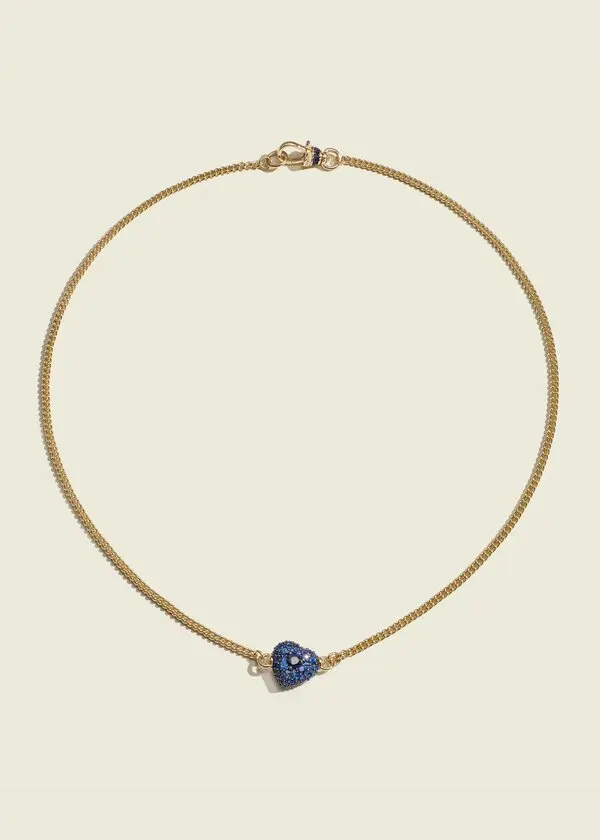 LUCY DELIUS Sapphire Chubby Love Necklace - Blue