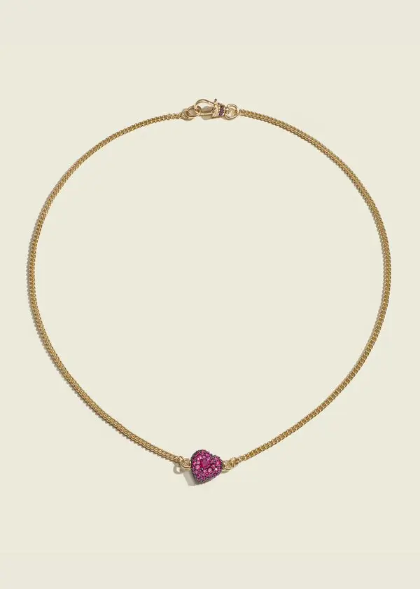 LUCY DELIUS Ruby Chubby Love Necklace - Red