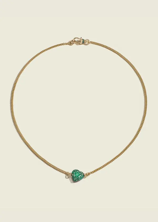 LUCY DELIUS Emerald Chubby Love Necklace - Green
