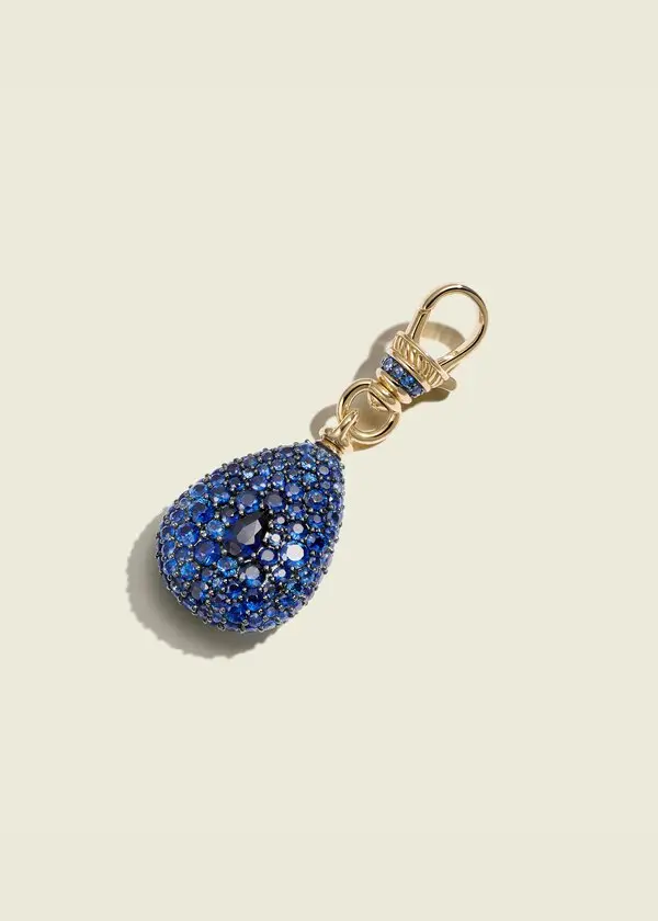 LUCY DELIUS Sapphire Pear Pocket Watch Pendant - Blue