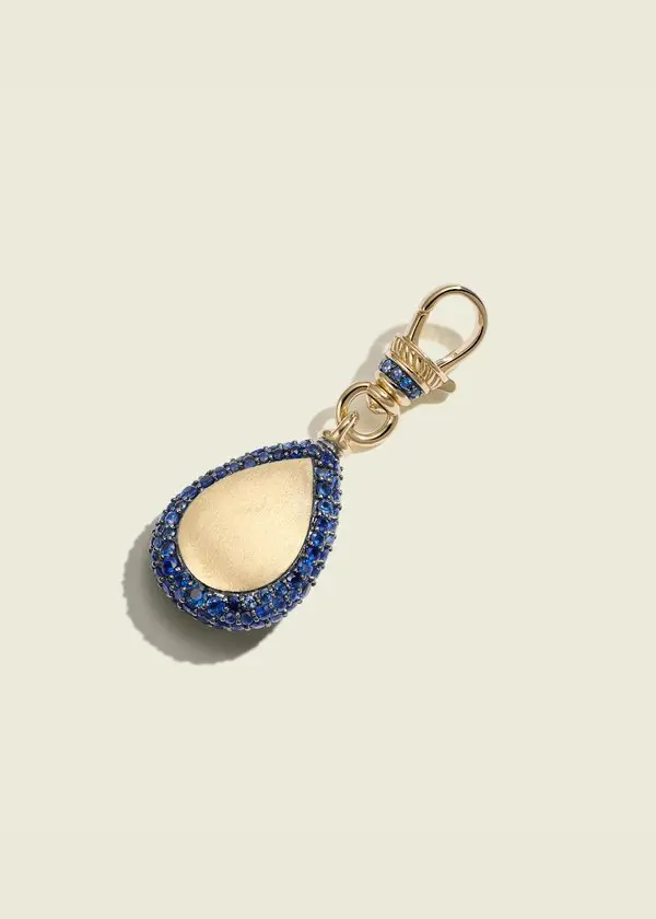 LUCY DELIUS Sapphire Pear Pocket Watch Pendant - Blue