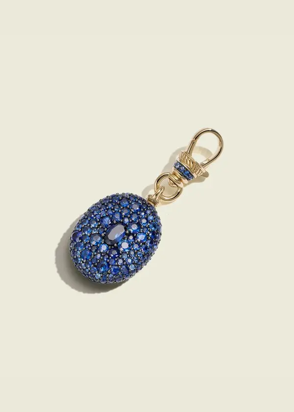 LUCY DELIUS Sapphire Oval Pocket Watch Pendant