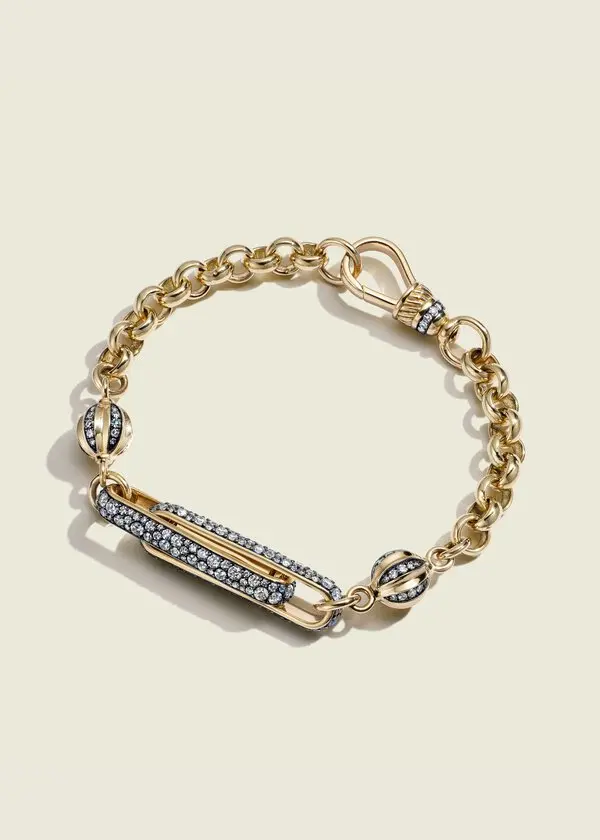 LUCY DELIUS Diamond Stirrup Bracelet