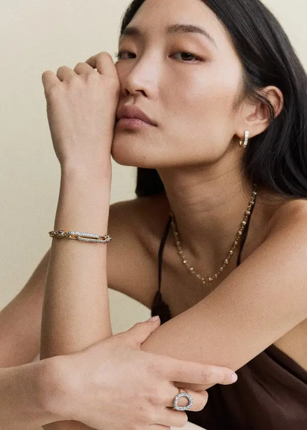 LUCY DELIUS Diamond Stirrup Bracelet