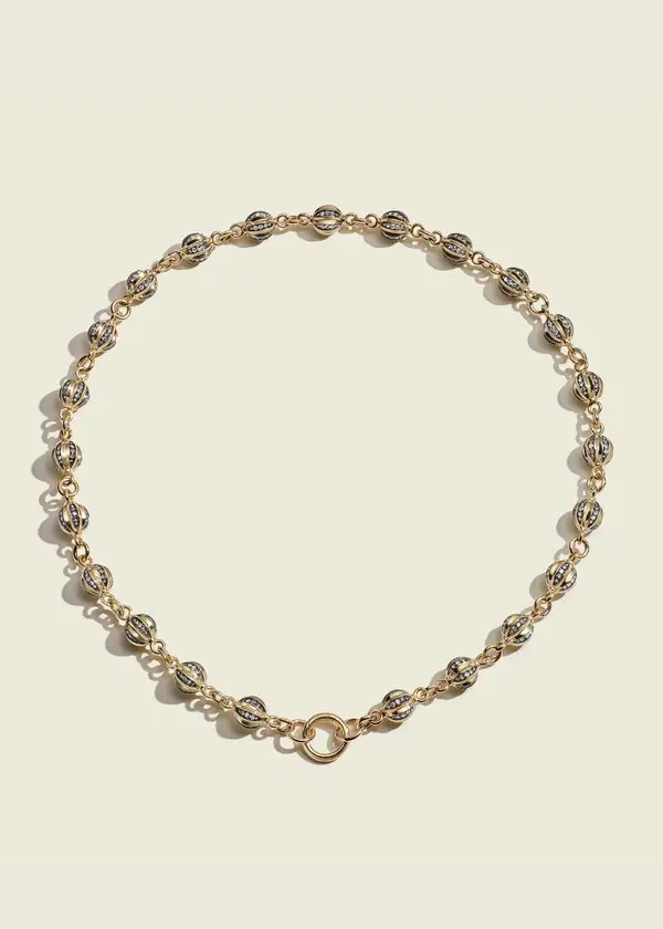 LUCY DELIUS 14kt Gold Diamond Ball Breaker Necklace