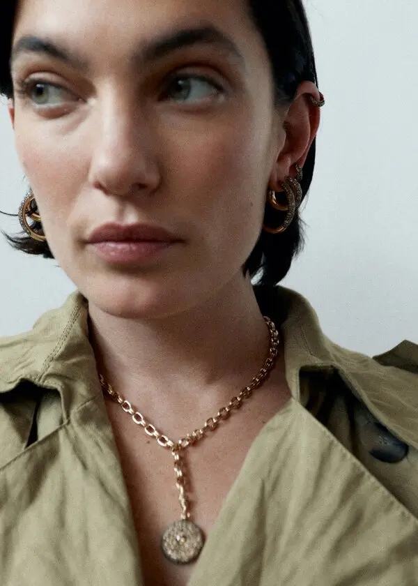 LUCY DELIUS 14kt Gold Diamond Ball Breaker Necklace