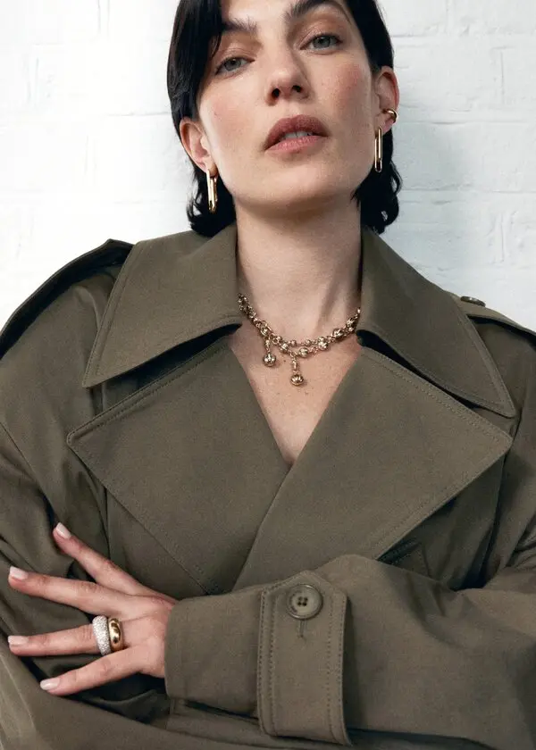LUCY DELIUS Stirrup Interlocking Trombone Link Earrings