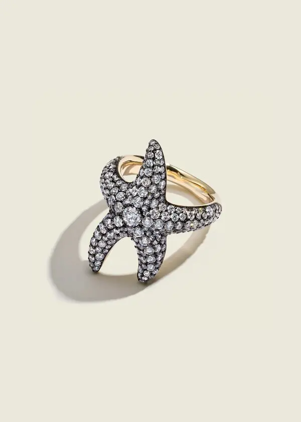 LUCY DELIUS Starfish Diamond Pave Ring