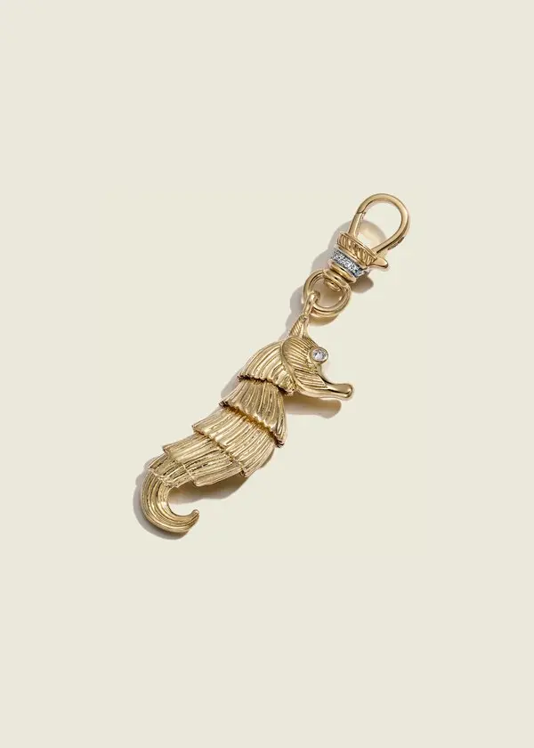 LUCY DELIUS Seahorse Articulated Clip Pendant - Yellow