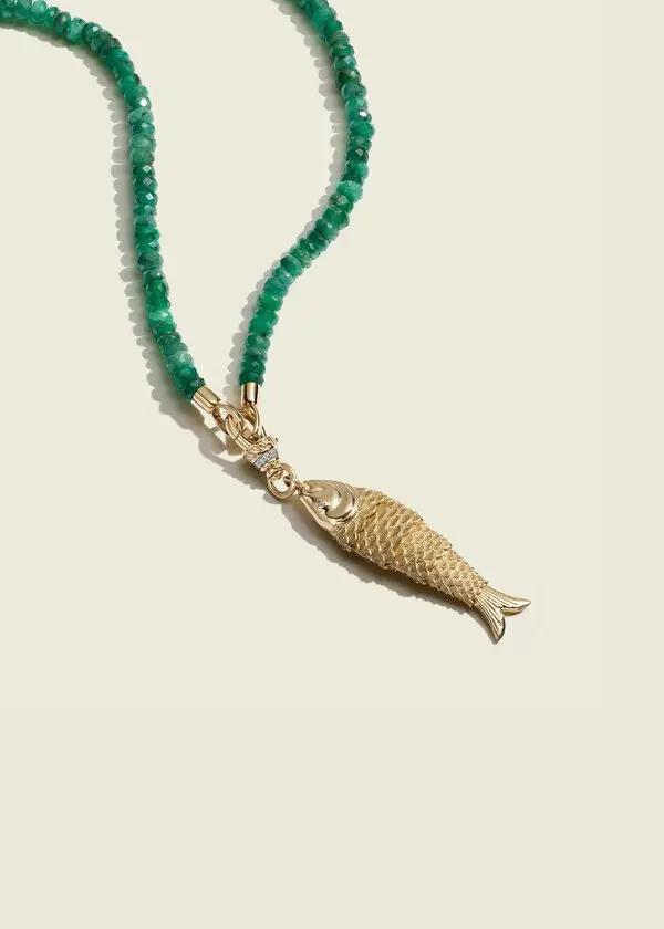 LUCY DELIUS Large Articulated Fish Clip Pendant