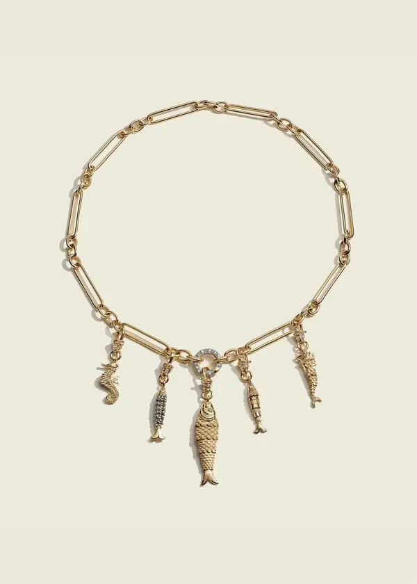 LUCY DELIUS Large Articulated Fish Clip Pendant