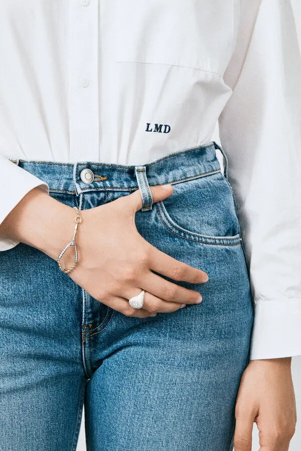 LUCY DELIUS Modern Finish Wishbone Bracelet
