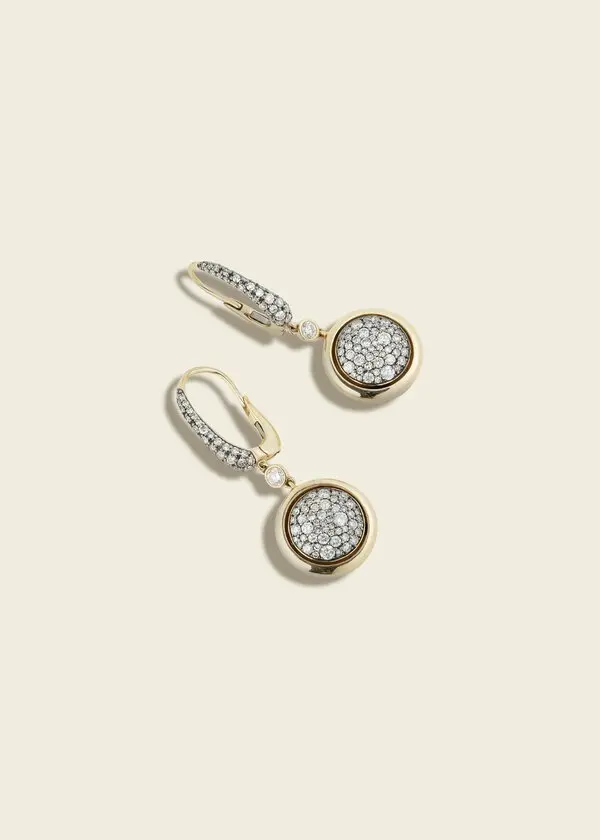 LUCY DELIUS Antique Finish Smartie Diamond Pendant Earrings