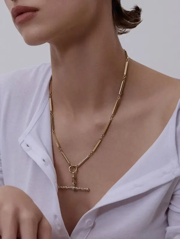 LUCY DELIUS Diamond Mega Muff Necklace