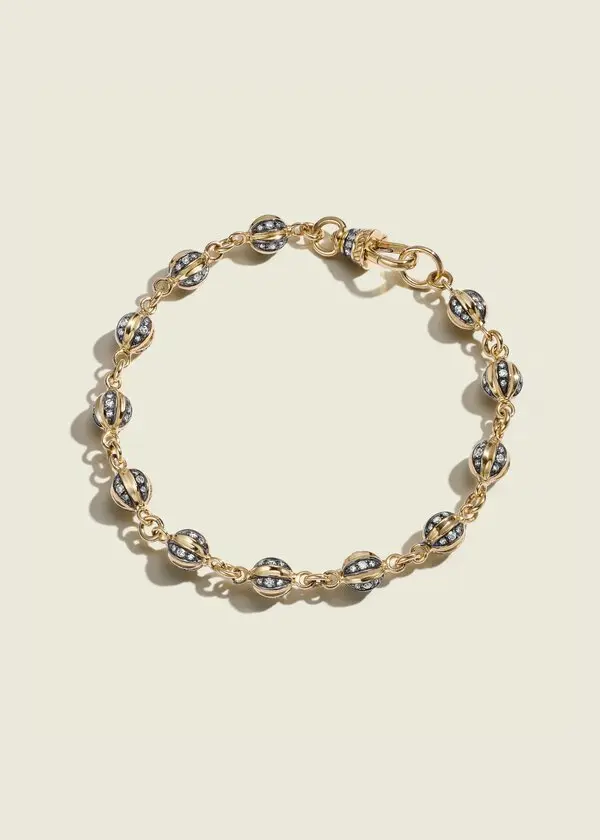 LUCY DELIUS Baby Diamond Ball Breaker Bracelet - Yellow